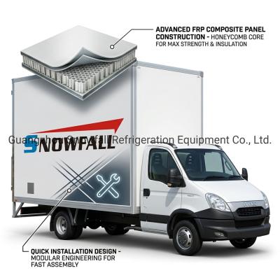 China Compact 2m Mini Size FRP Composite Sandwich Dry Cargo Box with Quick Installation Design for sale