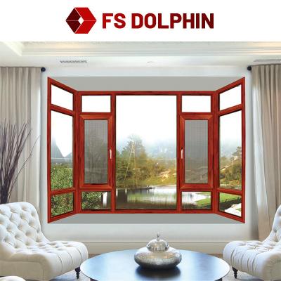 China Insect Control Aluminium Casement Window Double Glazed Swing Open Style for sale