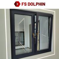 China Passive House Aluminum Casement Window Double Glazed Tempered Glass Crank Out Windows for sale