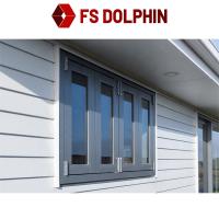 China Double Glazed Aluminum Casement Window Hurricane Proof Impact Powder Coated for sale