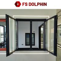 China Double Glazed Aluminum Casement Window Hurricane Proof Impact Powder Coated for sale