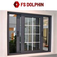 China Modern 3 Rails Aluminium Frame Sliding Window Sound Proof Tempered Glass Window for sale