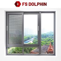 China Folding Screen Aluminium Frame Sliding Window Powder Coated Double Glazed Windows for sale