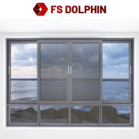 China Folding Screen Aluminium Frame Sliding Window Powder Coated Double Glazed Windows for sale