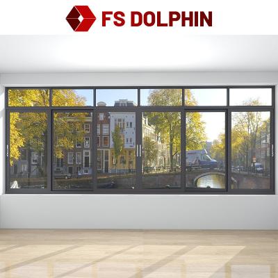 China Double Glazed Aluminum Sliding Window Horizontal Opening For Hotel Residential Apartment for sale