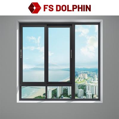 China Soundproof Aluminum Sliding Window Thermally Broken Aluminium Double Glazed Windows for sale