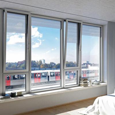 China Standard AS2047 Aluminum Frame Casement Window Double Glazed Louver Curtain for sale