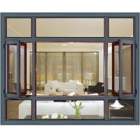 China Swing Opening Out Aluminum Casement Window Hurricane Impact Double Glass for sale