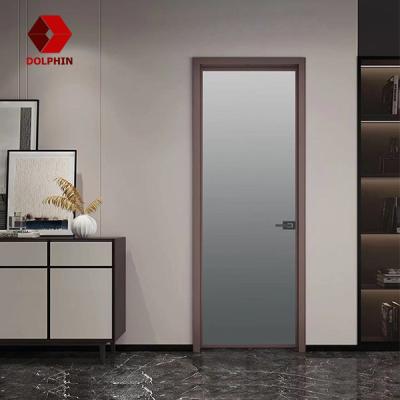 China Room Double Glass Aluminium Casement Door Swing Aluminum Interior Door for sale