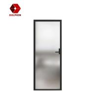 China Room Double Glass Aluminium Casement Door Swing Aluminum Interior Door for sale