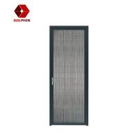 China 6063 Aluminium Casement Door Powder Coated Black Toughed Glass for sale