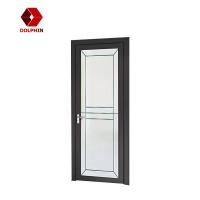 China Swing Aluminium Profile Door Toilet Bathroom Kitchen Customized Tempered Glass Casement Door for sale