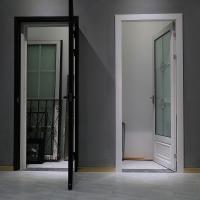 China Glass Aluminium Casement Door Sound Insulation Waterproof Interior For Toilet for sale