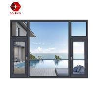 China 6063 Aluminum Casement Window Double Glazed Brown Color Insulation for sale
