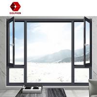 China 6063 Aluminum Casement Window Double Glazed Brown Color Insulation for sale