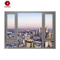 China Vertical Double Glazed Aluminum Casement Window Soundproof Heat Insulation Customized for sale