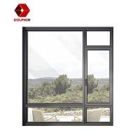 China Vertical Double Glazed Aluminum Casement Window Soundproof Heat Insulation Customized for sale