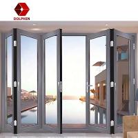 China House Exterior Aluminum Folding Door Double Glazing Insulated Aluminium Bifold Patio Doors for sale