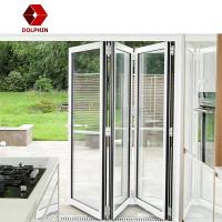 China Bi Fold Aluminium Folding Door Waterproof Glass Option Customized for sale