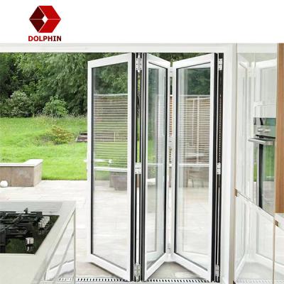 China Bi Fold Aluminium Folding Door Waterproof Glass Option Customized for sale