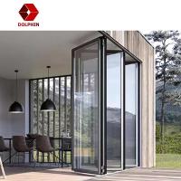 China Bi Fold Aluminium Folding Door Waterproof Glass Option Customized for sale