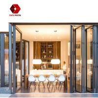 China Anodized Aluminum Folding Glass Doors Kitchen Custom Aluminum Bi Fold Doors for sale