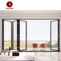 China DOLPHIN Aluminium Bifold Glass Doors Powder Coating Customized Color for sale