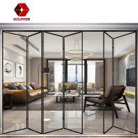 China DOLPHIN Aluminium Bifold Glass Doors Powder Coating Customized Color for sale