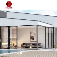China Balcony Aluminium Folding Door Powder Coating High Track Bi Fold Doors for sale