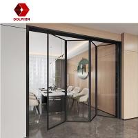 China Balcony Aluminium Folding Door Powder Coating High Track Bi Fold Doors for sale