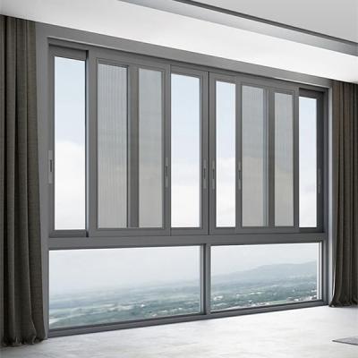 China House Aluminium Frame Sliding Window Electrophoresis Sliding Balcony Window for sale