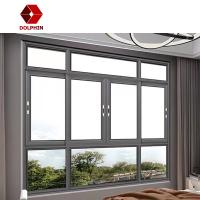 China DOLPHIN Aluminium Glass Sliding Window Louver Curtain Insect Control for sale