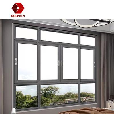China DOLPHIN Aluminium Glass Sliding Window Louver Curtain Insect Control for sale