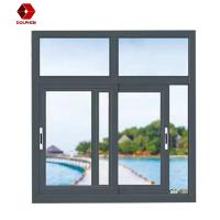 China Modern 3 Rails Aluminum Door And Window Frames Thermal Break Sliding Panels for sale