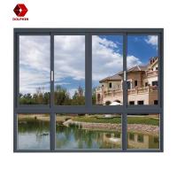 China Modern 3 Rails Aluminum Door And Window Frames Thermal Break Sliding Panels for sale