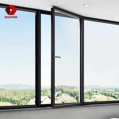 China New Material Aluminium Tilt And Turn Casement Windows 1.5mm for sale