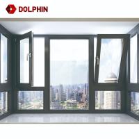 China Windproof Aluminium Horizontal Tempered Glass Casement Window Tilt And Turn for sale