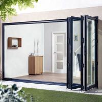 China Insulated Prefab House Exterior Aluminum Folding Door Patio Double Glazing for sale