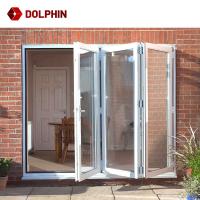China Accordion Waterproof Exterior Bi Folding Door , Patio Bifold Aluminum Folding Doors for sale