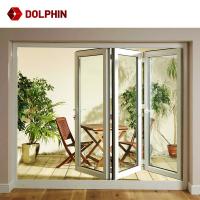 China Accordion Waterproof Exterior Bi Folding Door , Patio Bifold Aluminum Folding Doors for sale