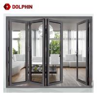 China Commercial Folding Balcony Door , Thermal Break Interior Bi Fold Doors for sale