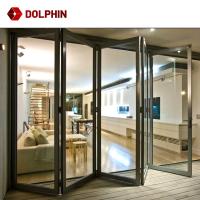 China Commercial Folding Balcony Door , Thermal Break Interior Bi Fold Doors for sale