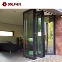 China Balcony Interior Soundproof Patio Doors , Double Glass Bi Folding Exterior Doors Mute for sale