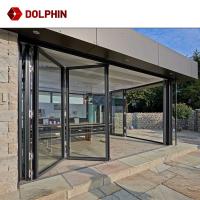 China Waterproof Aluminium Balcony Outdoor BiFold Door Glass Customized for sale