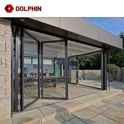 China Waterproof Aluminium Balcony Outdoor BiFold Door Glass Customized for sale