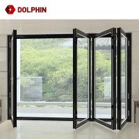 China Top Windows Aluminium Folding Door , Aluminum Double Glass Bifold Door for sale