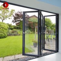 China Thermal Break Aluminum Glass Sliding Folding Doors For Residential Storefront for sale