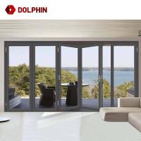 China Slim Aluminum Bifold Door ,  Aluminium Bifold Patio Doors With Blinds for sale