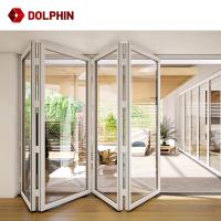 China Slim Aluminum Bifold Door ,  Aluminium Bifold Patio Doors With Blinds for sale