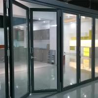 China DOLPHIN Aluminum Folding Window Rising Up Foldable Windows For Patio for sale